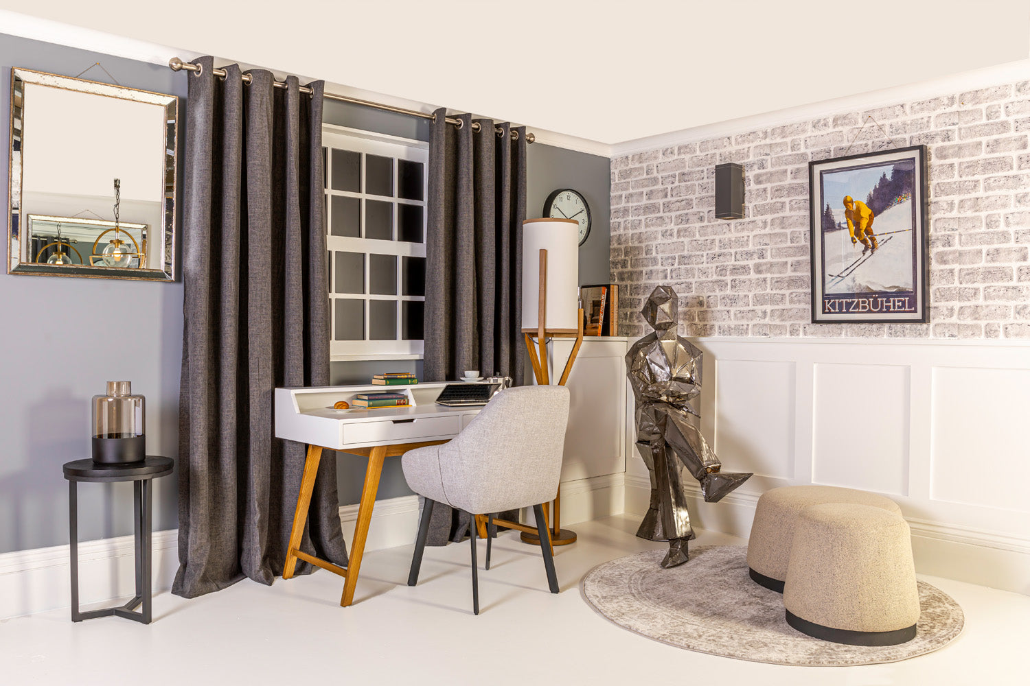 Lima Desk White | Writers Desk with storage | LivingZtyle.com