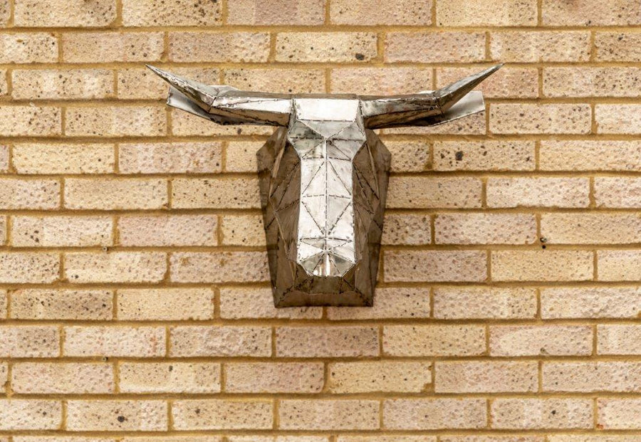 67cm Metal Buffalo Sculpture, Recycled Metal Sculpture – LivingZtyle.com