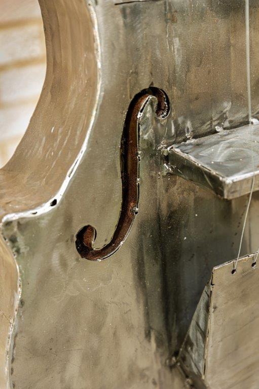 Double Bass, Metal Sculpture | Metal Instrument Sculpture Decor ...