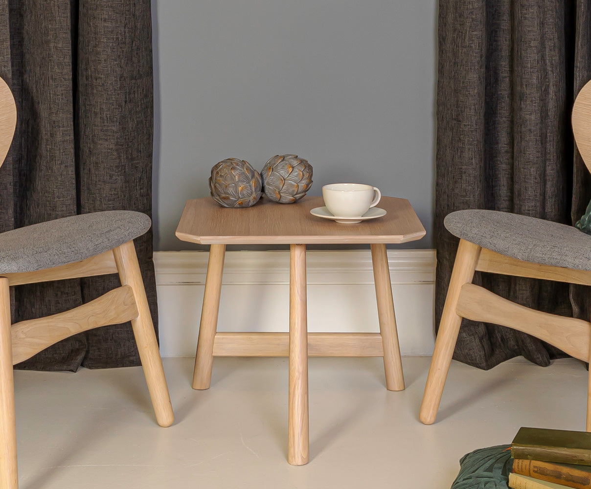 Rhine Side Table, Rubberwood | Wooden Side Table | LivingZtyle.com